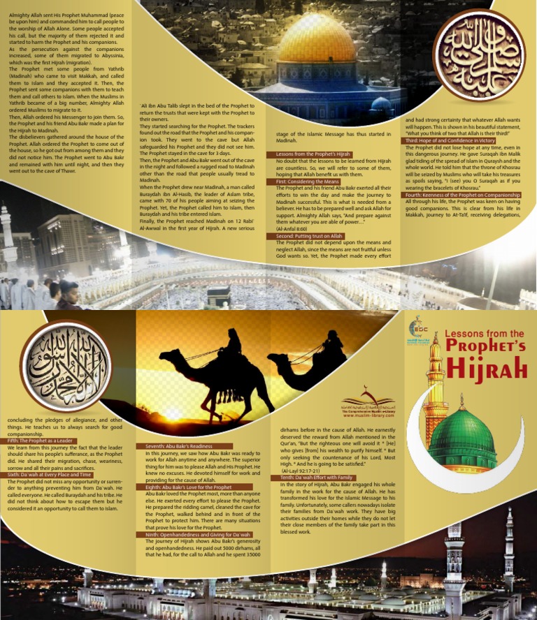 English Lessons From The Prophets Hijrah PDF | PDF | Medina | Muhammad