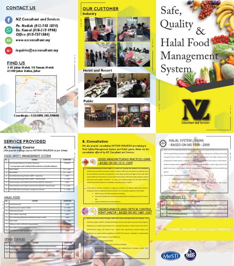 Brochure | PDF | Hazard Analysis And Critical Control Points | Foods
