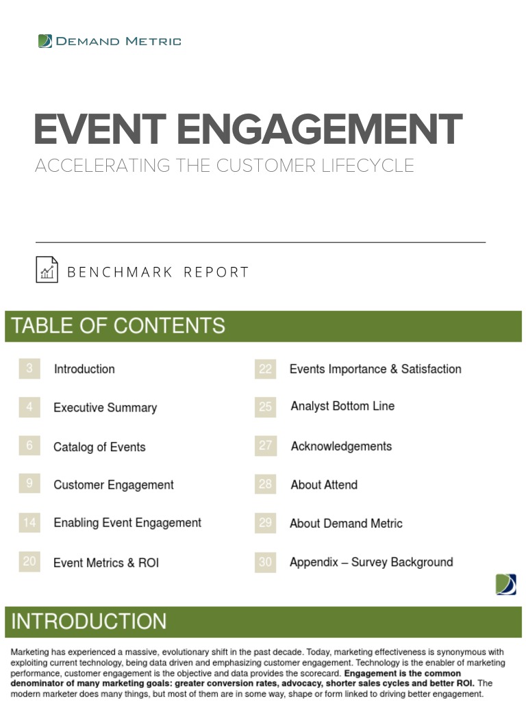 Event Engagement Benchmark Report | PDF | Marketing | Sales