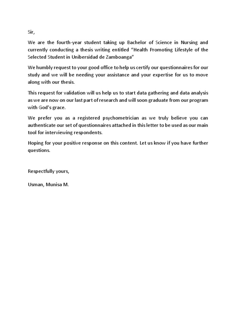 Validation Letter | PDF