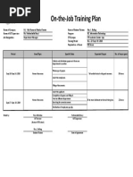 OJT Training Plan Template | PDF | Business