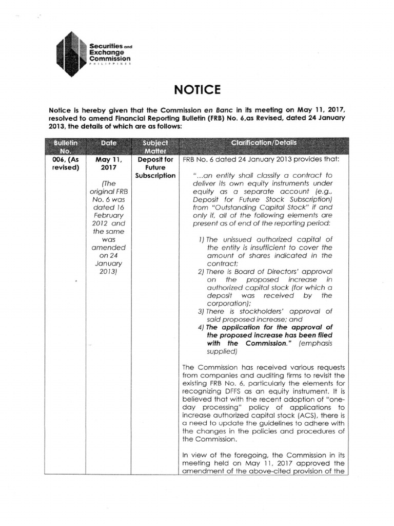 Notice: Bulletin Date Subject Clarification/Details No. Matter | PDF ...