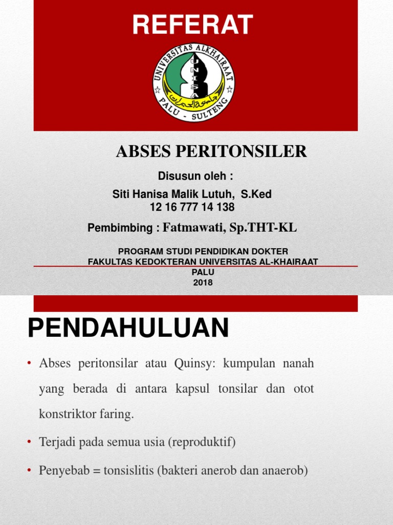 Abses Peritonsil | PDF