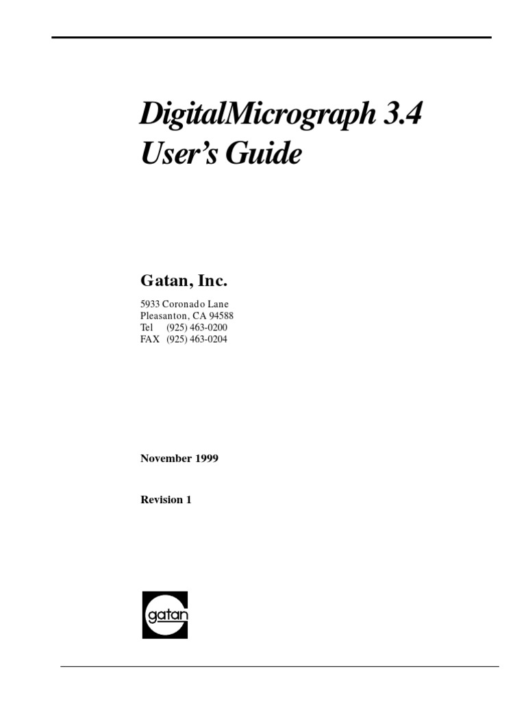Digital Micrograph User Guide | PDF | File Format | Computer File