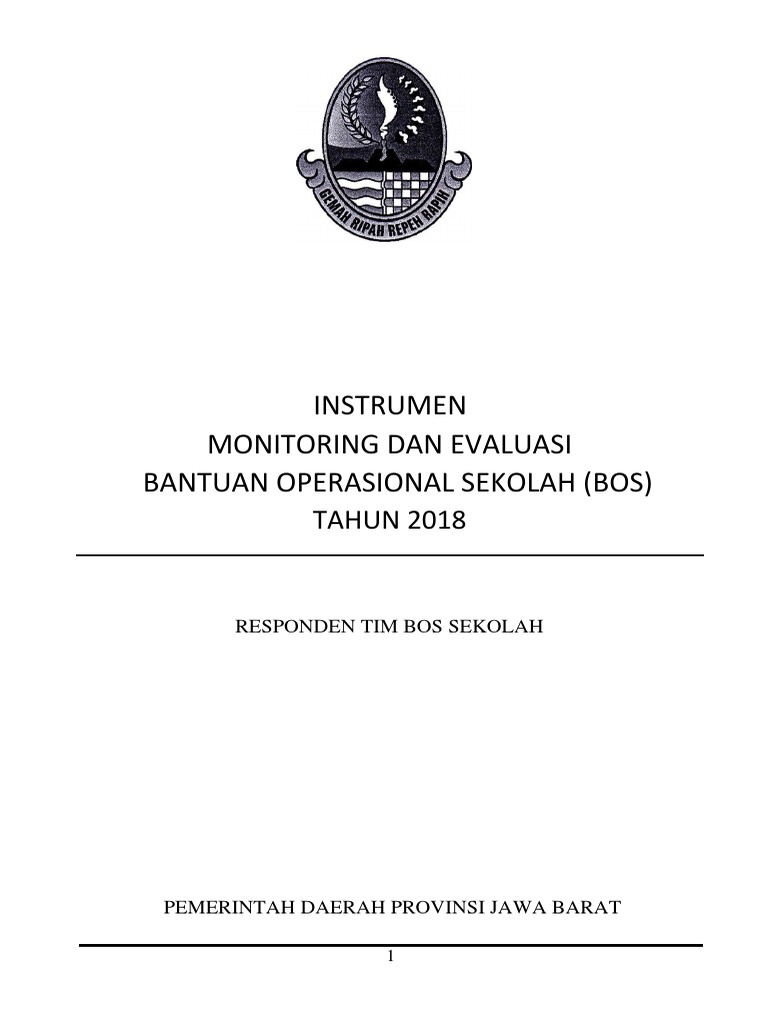 Instrumen Monev BOS THN 2018-1 | PDF