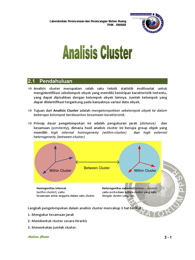 Modul Analisis Cluster | PDF