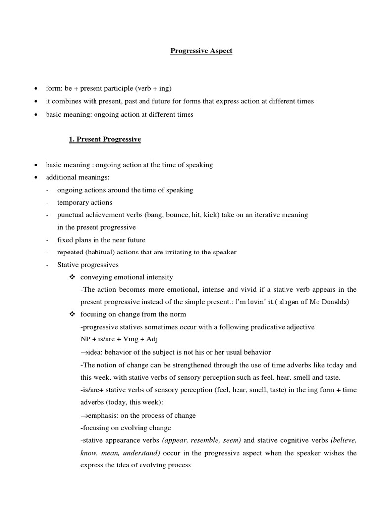 Tense and Aspect Presentation | PDF | Grammatical Tense | Verb