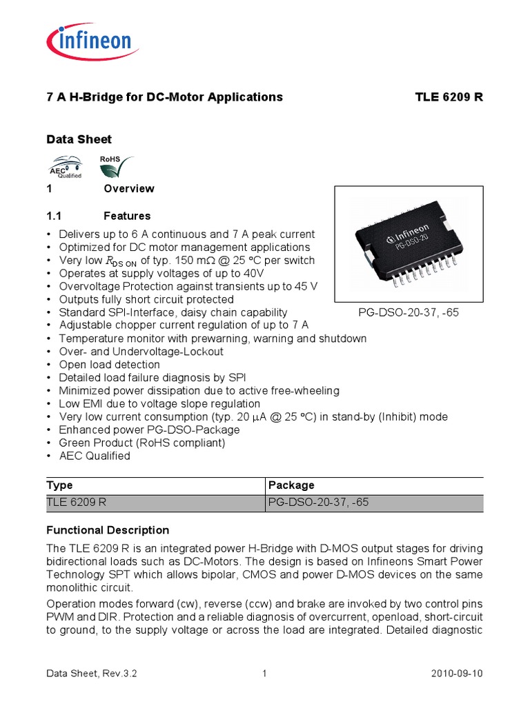 Infineon TLE6209R DS v03 02 en | PDF | Power Supply | Switch
