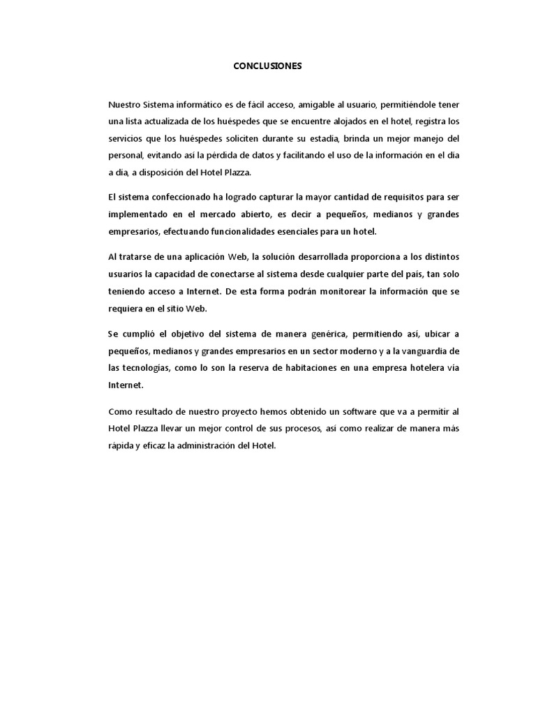 CONCLUSIONES | PDF | Informática | Tecnología