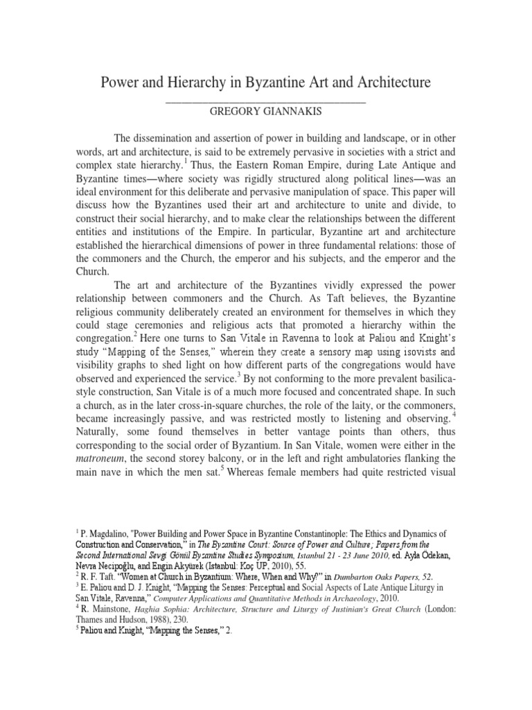 Power and Hierarchy in Byzantine Art and Architecture | PDF | Byzantine ...