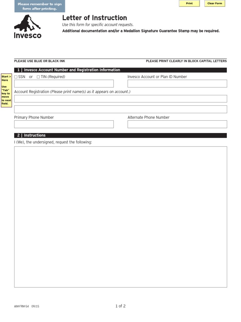 Letter of Instruction Template | PDF | Guarantee | Service Industries