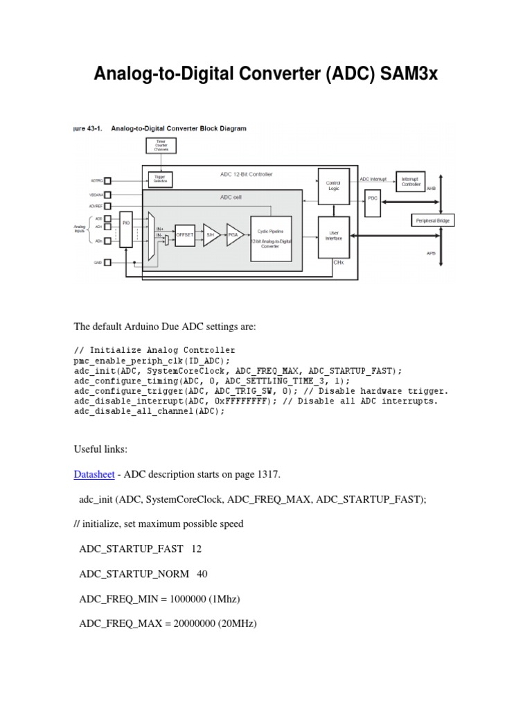 ADC Arduino Due | PDF | Analog To Digital Converter | Sampling (Signal Processing)
