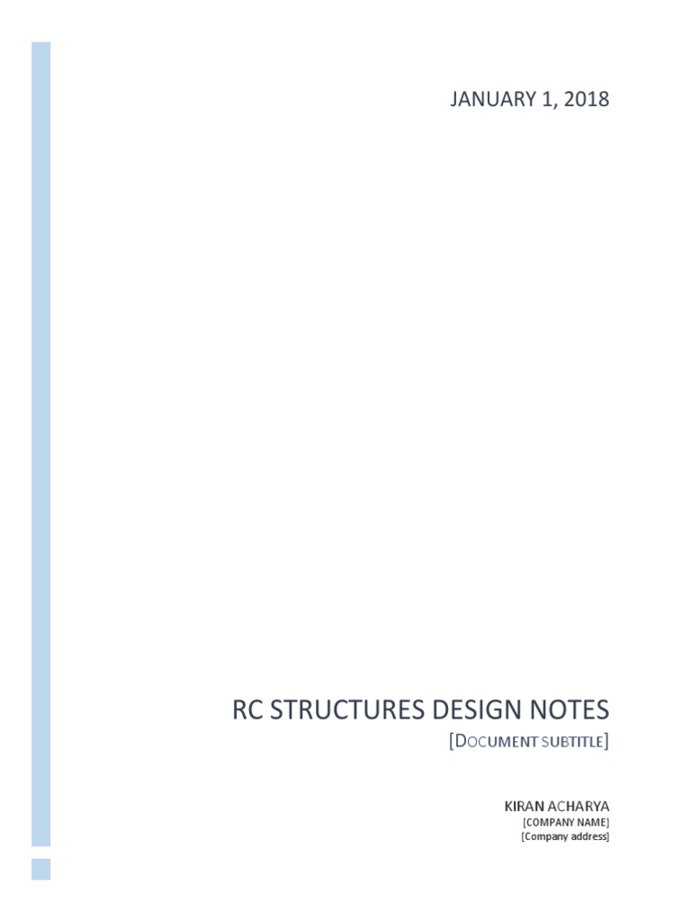 RC Structural Design Notes | PDF | Beam (Structure) | Prestressed Concrete