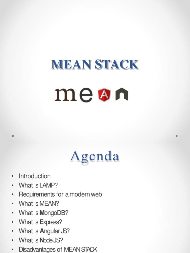 What Is Mean Stack | PDF | Angular Js | Mongo Db