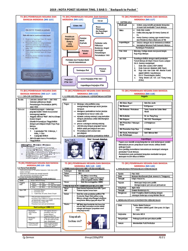 2019 t5b4 Nota Poket (Group123sejspm) | PDF
