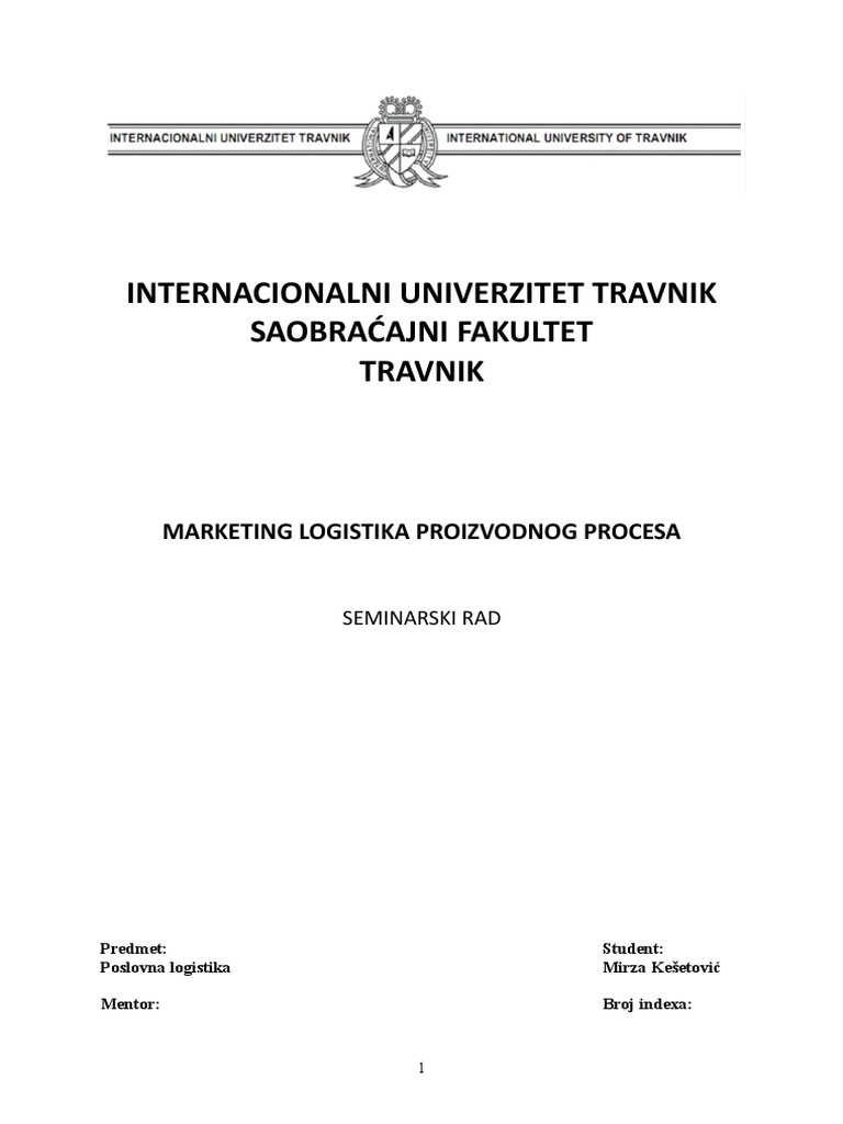 Poslovna Logistika | PDF