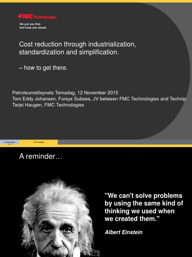 Cost Reduction Through Industrialization, Standardization and ...