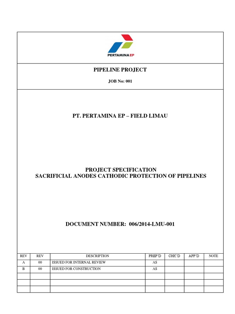 Basis of Design - Sacrificial Anodes Cath | PDF | Specification ...