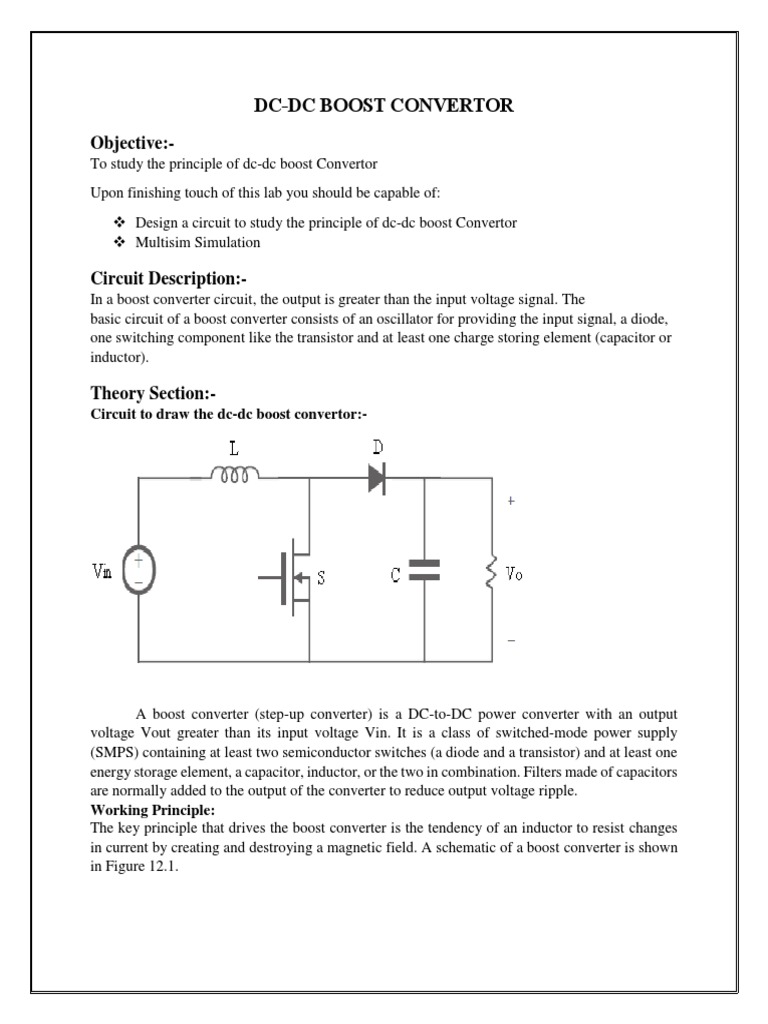 Boost Convertor | Electronic Circuits | Electricity