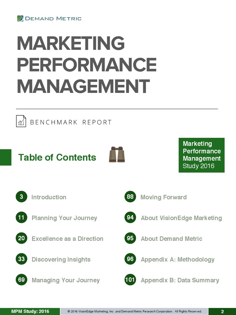 Marketing Performance Management Benchmark Report | PDF | Marketing ...
