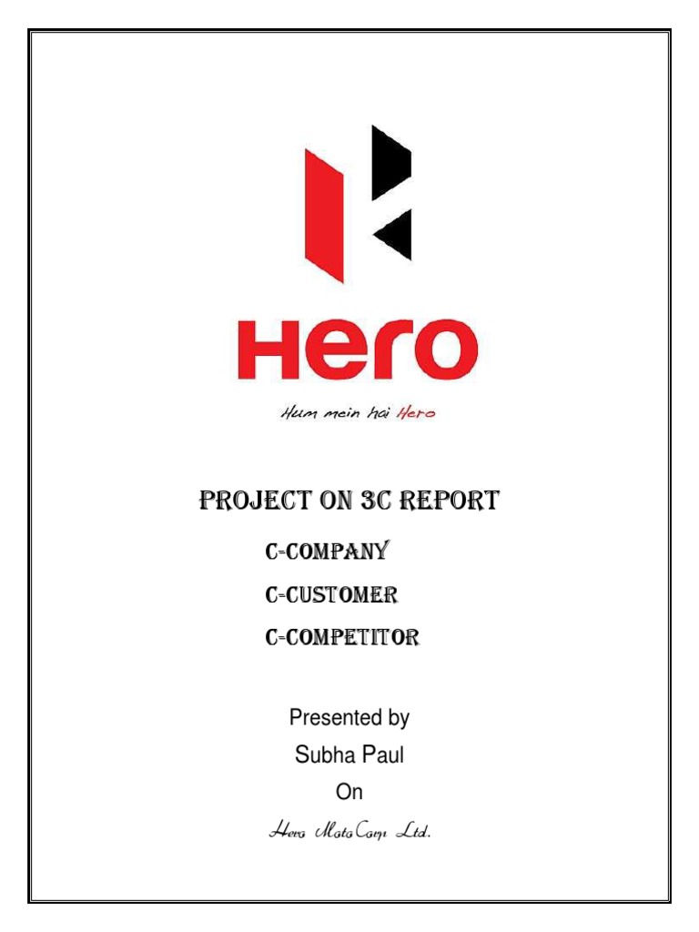Project On 3c Report: C-Company C-Customer C-Competitor | PDF | Business