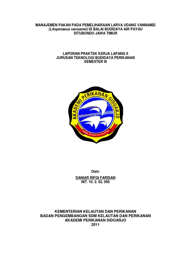 Udang Vannamei PKL Di BBAP Situbondo PDF | PDF