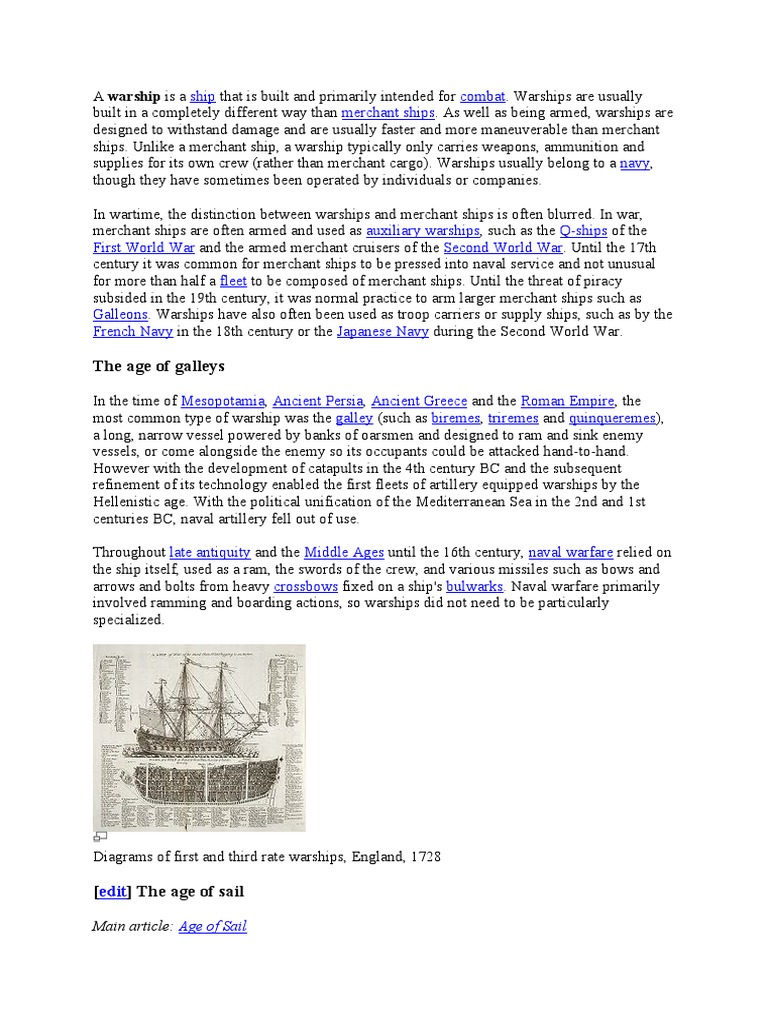 A Warship | PDF | Warships | Battleship