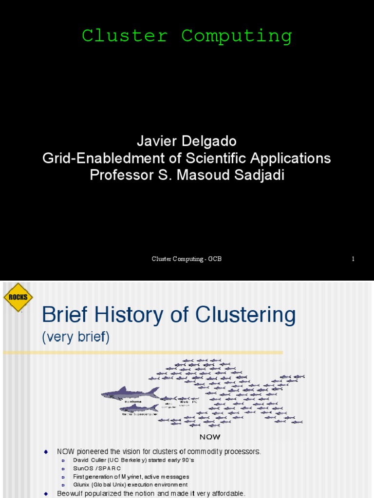 Cluster Computing: Javier Delgado Grid-Enabledment of Scientific ...