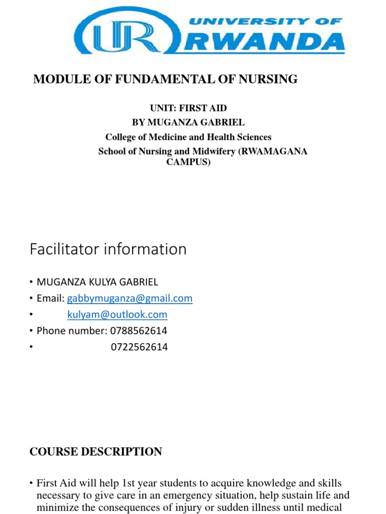 Notes First Aid 1 | PDF | First Aid | Emergency Department