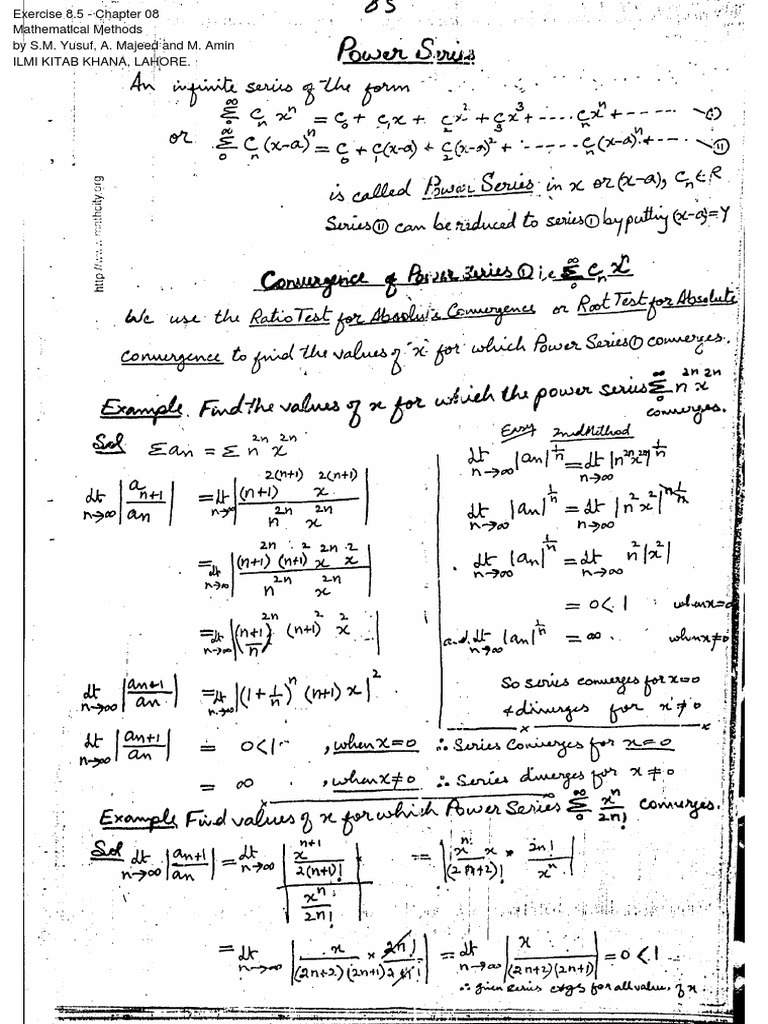 Exercise 8.5 Solutions by S.M. Yusuf | PDF