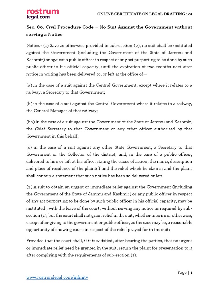 Section 80 CPC | PDF | Lawsuit | Virtue
