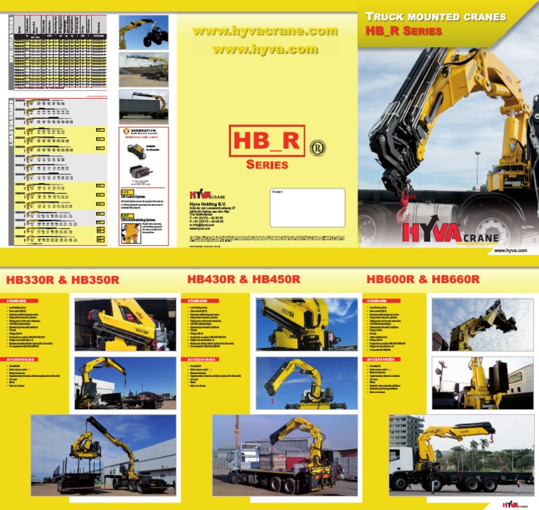 Hyva Lifting Serie HBR Brochure | PDF | Crane (Machine) | Vehicles
