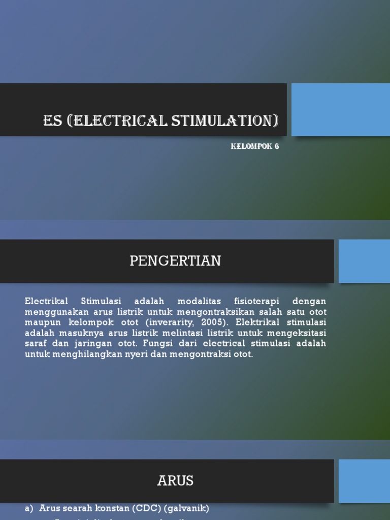 Penggunaan Electrical Stimulation dalam Fisioterapi | PDF | Kesehatan ...