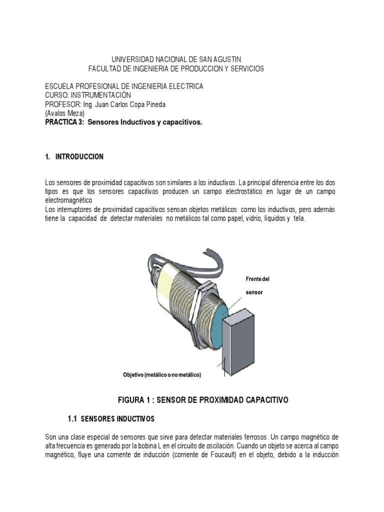 PRACTICA 3 Sensores Inductivos y Capacitivos. | PDF | Corriente ...