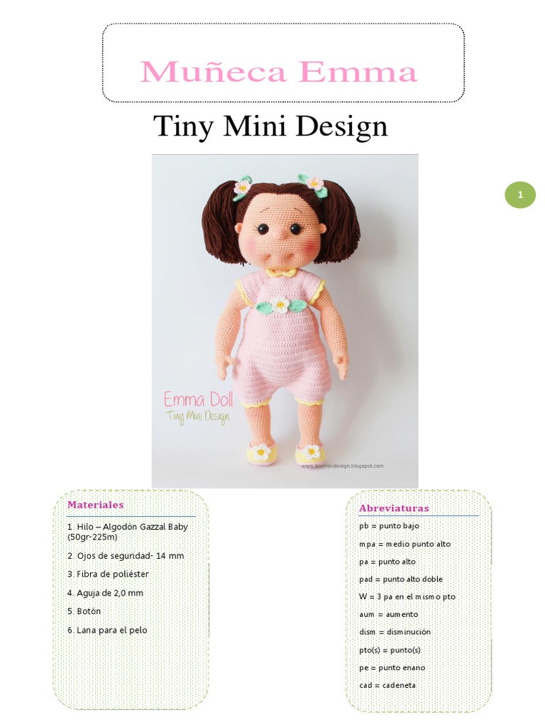Instrucciones detalladas para tejer una muñeca Emma | PDF | Deportes ... Instrucciones detalladas para tejer una muñeca Emma | PDF | Deportes ...