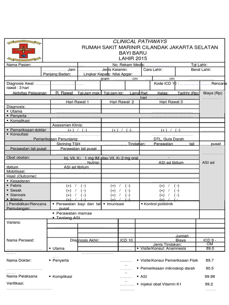 Clinical Pathway Bayi Baru Lahir | PDF