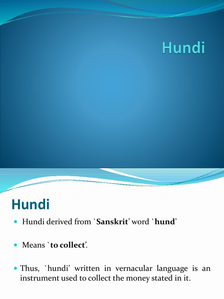 Hundi | PDF | Negotiable Instrument | Cheque