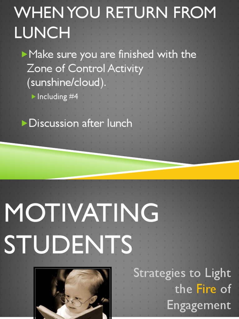 Motivating Students: Engagement Strategies | PDF | Motivation ...
