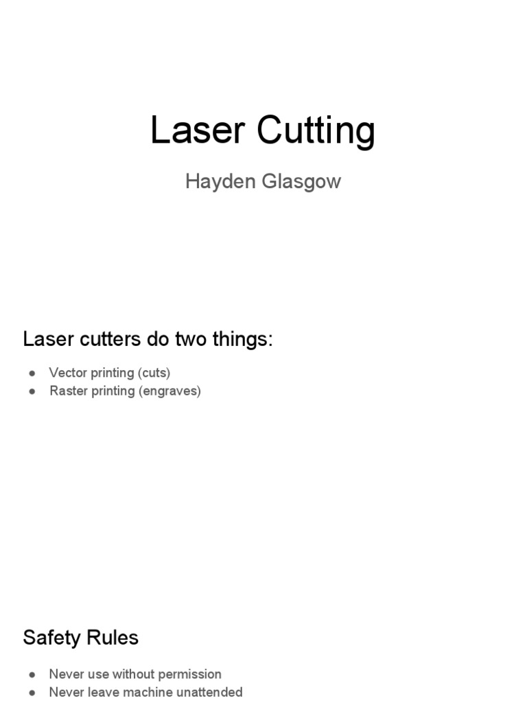 Laser Cutter | PDF
