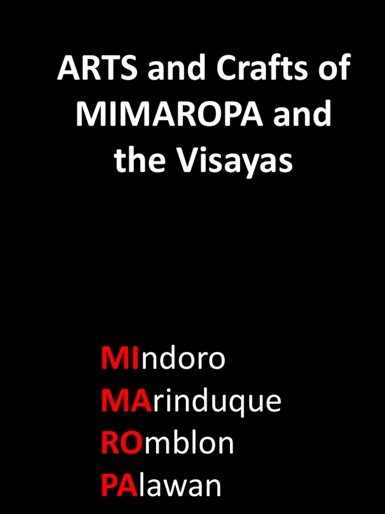 Mimaropa and Visayas Arts & Crafts | PDF