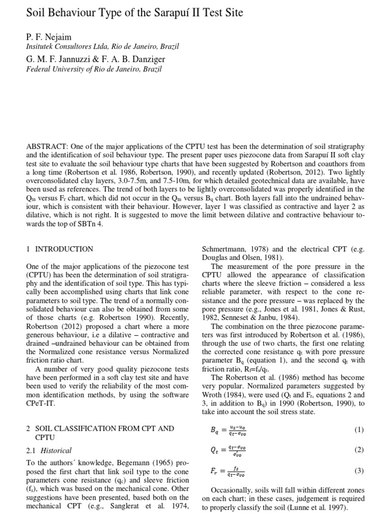 Nejaim, Jannuzzi and Danziger (2016) | PDF | Geotechnical Engineering | Solid Mechanics