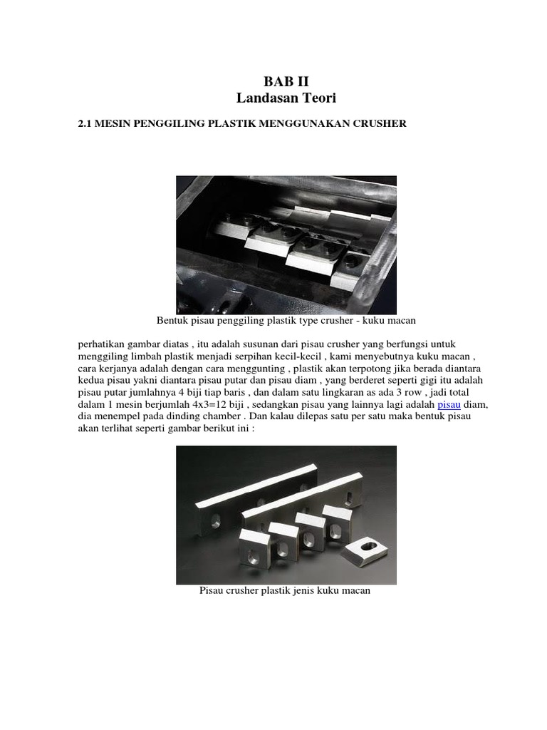 Mesin Penggiling Plastik | PDF