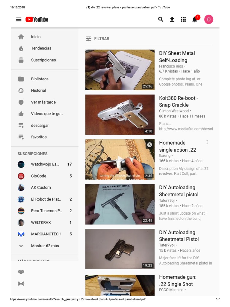 (1) Diy .22 Revolver Plans - Professor Parabellum PDF - YouTube ...