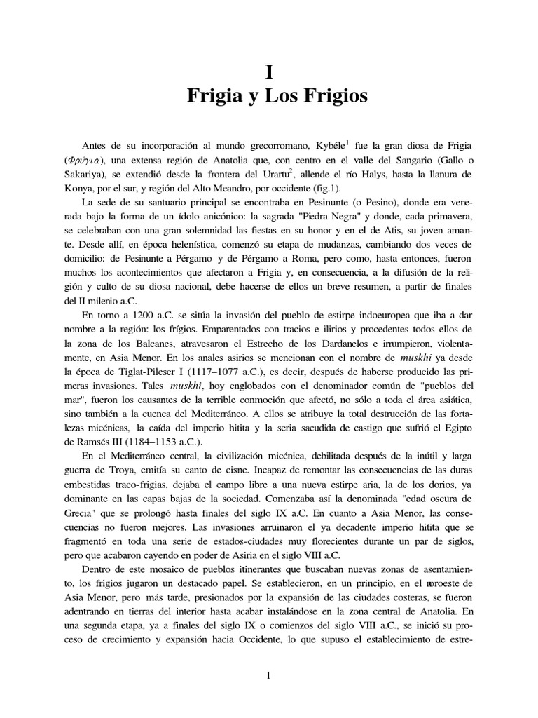 I Frigia y Los Frigios PDF | PDF | Hititas | Lidia
