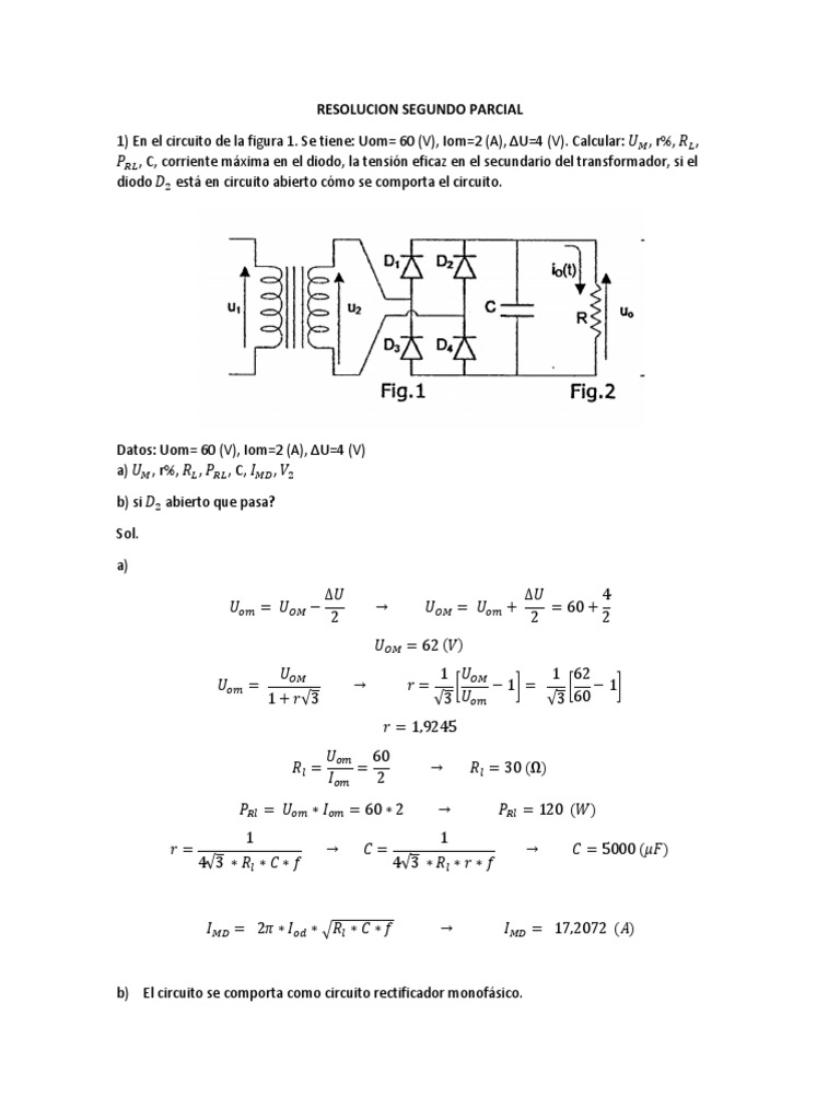 Resolucion Segundo Parcial Elt-2580-Cuate | PDF | Ingeniería Electrónica | Poder (Física)
