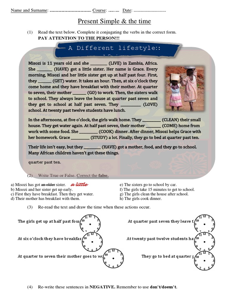 A Day in the Life: Describing a Typical Daily Routine Through the Use ...