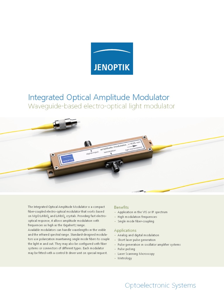 Integrated Optical Amplitude Modulator Waveguide-based electro-optical ...