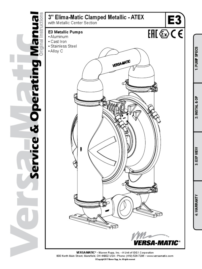 Versa Matic 3 Pulg Clamped - Manual | PDF | Fluorine | Carbon