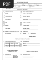 Form 6 Application For Leave | PDF | Leave Of Absence | Sick Leave