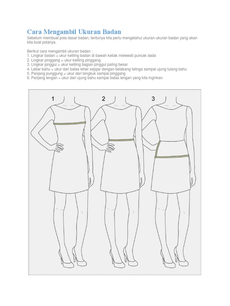 Cara Mengambil Ukuran Badan | PDF